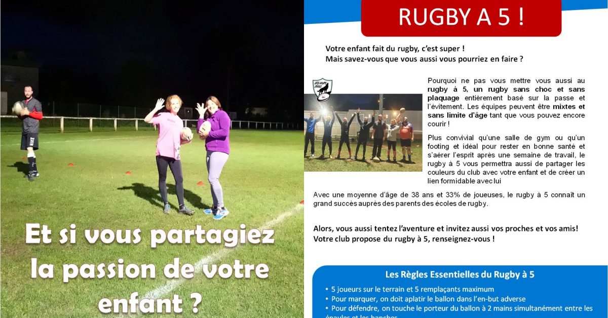 LE RUGBY A 5 MIXTE LE SPORT EN TOUTE CONVIVIALITÉ SANS CHOC ET ...